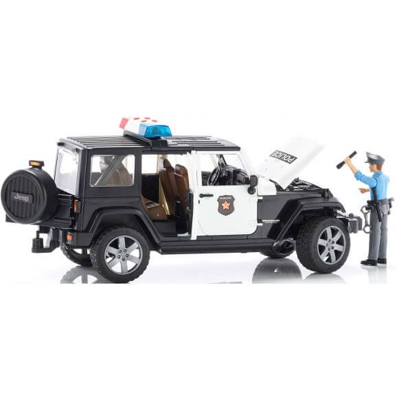 Köp Bruder Leksak Polisbil Jeep Wrangler med Polis
